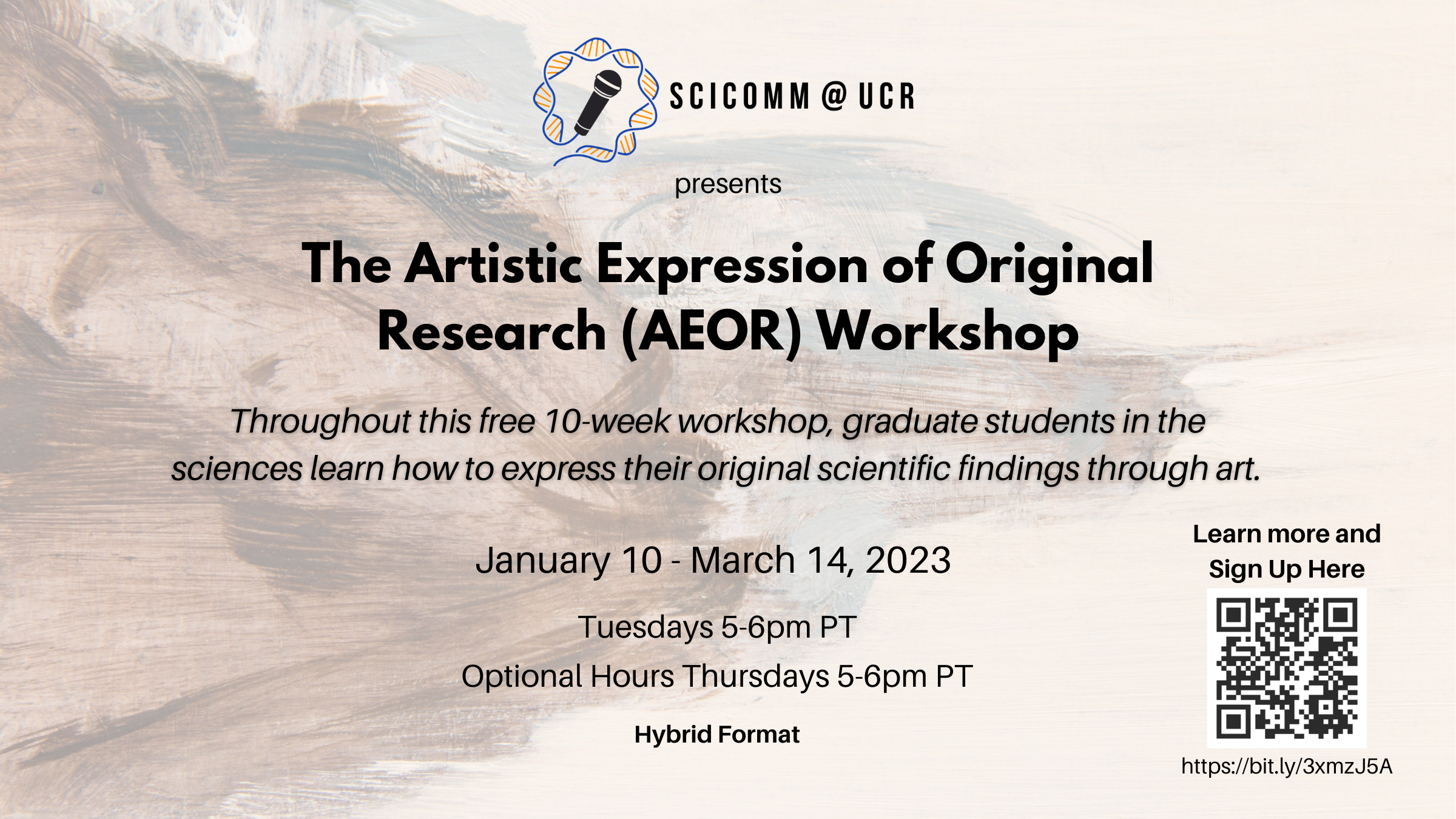 Artistic Expression of Original Research Workshop | SciComm @ UCR